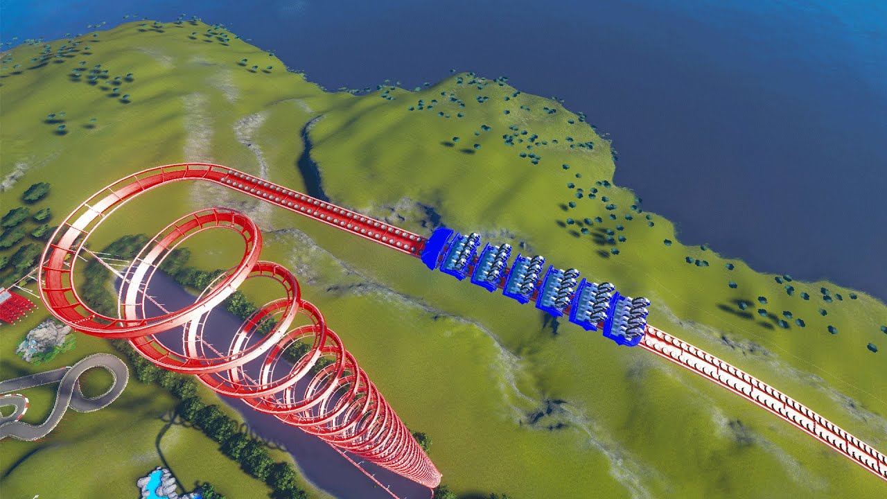 Spiral Down Roller Coaster – Planet Coaster - YouTube
