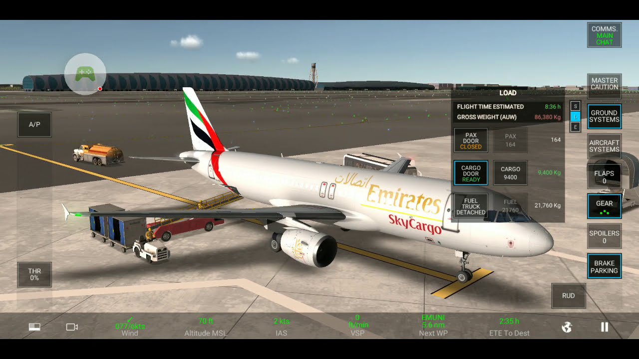 Emirates Sky Cargo Airbus A320 "Dubai - Jeddah" Real Flight Simulator ...