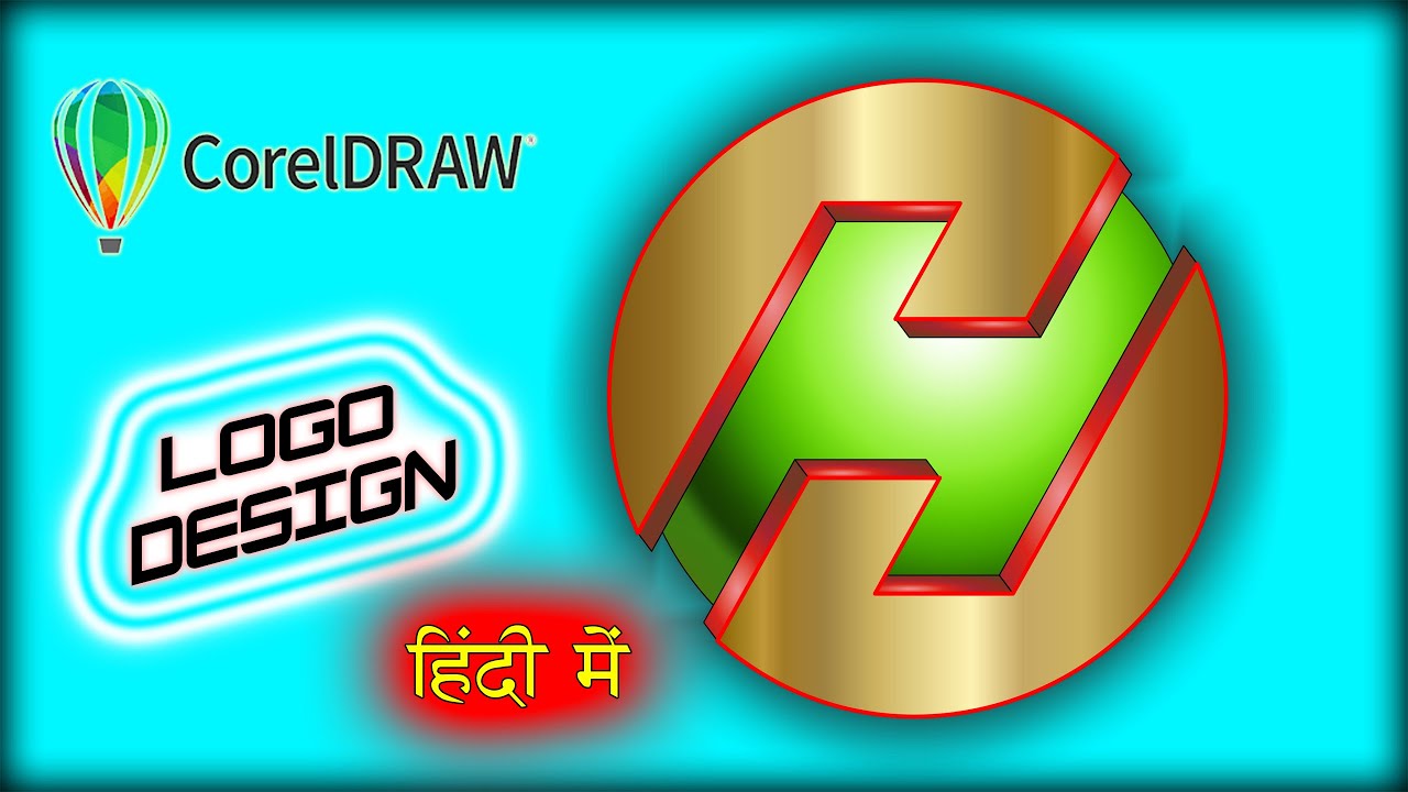 H text logo design in CorelDRAW | Logo design tutorial | Graphic Design ...
