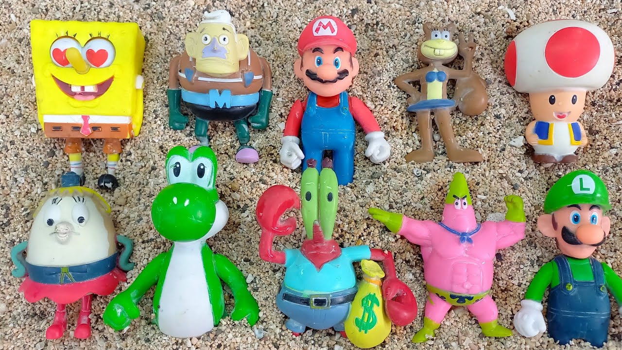 MARIO VS SPONGEBOB SQUAREPANTS, LUIGI PATRICK,SQUIDWARD,GARY,DONKEY ...