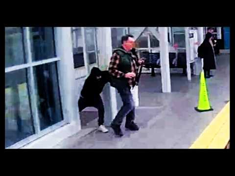 Man Dodges Getting PUSHED In Front Of TRAIN By INCHES