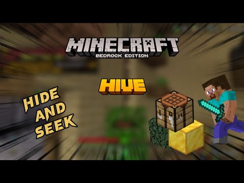 Playing Hide and Seek On Minecraft Bedrock [The Hive] - YouTube
