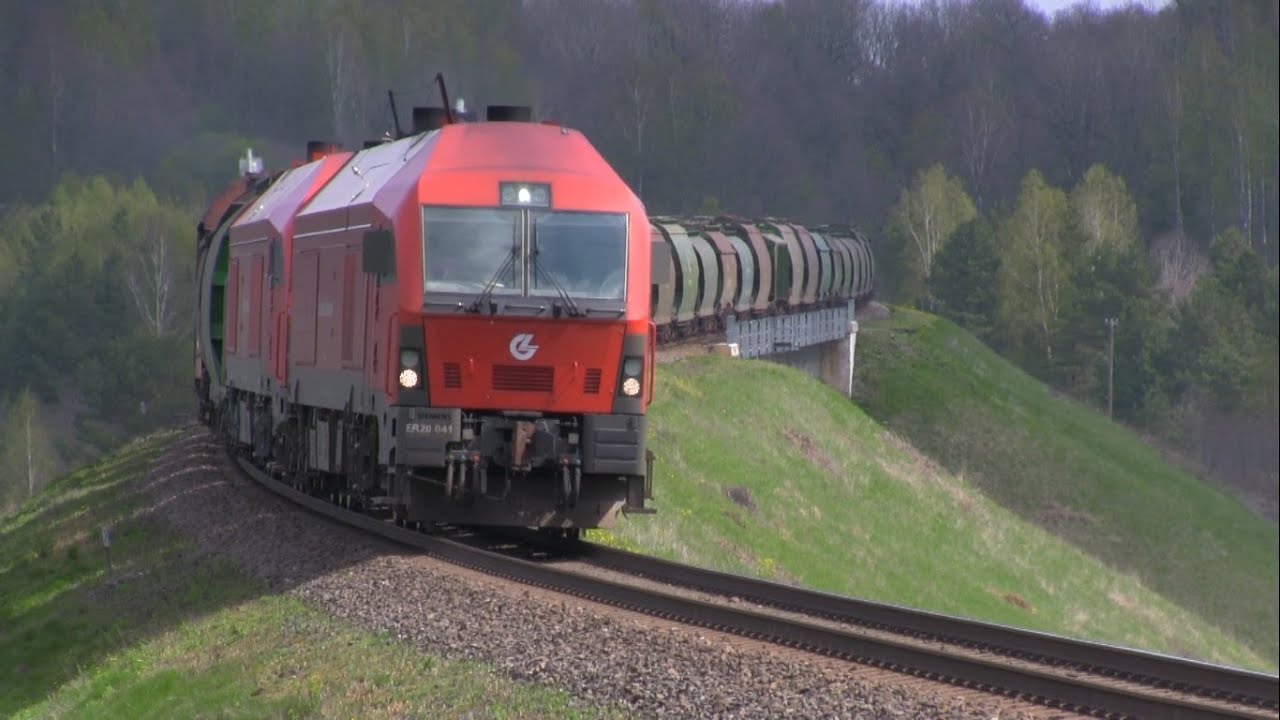 Eurorunner siemens locomotives ER20CF / Тепловозы ER20CF - YouTube