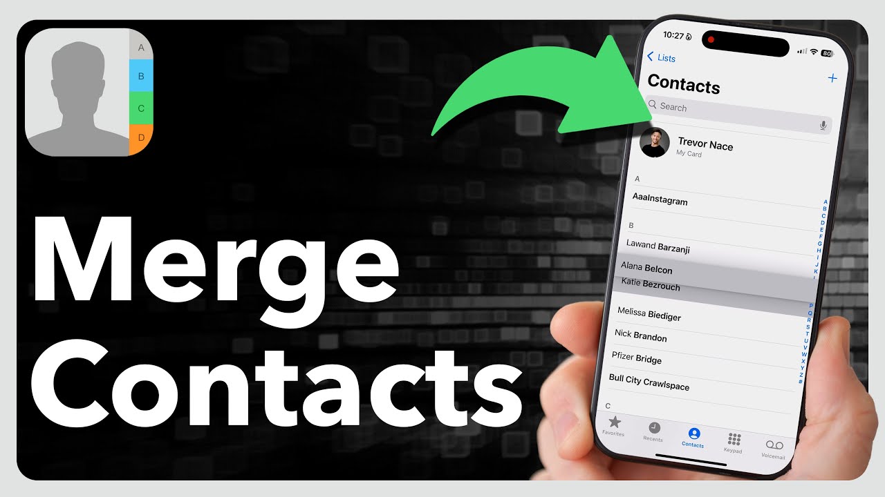 How To Merge Contacts On iPhone - YouTube