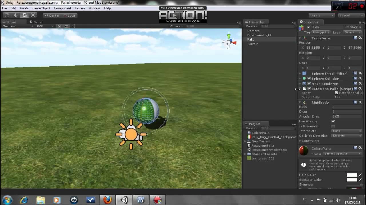 [Unity] Simple Ball Rotation By Unity4DItalia - YouTube