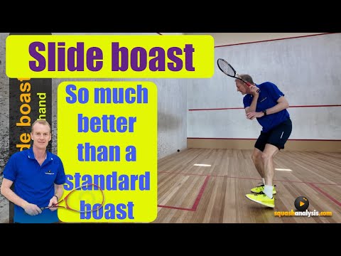 Squash - Backhand slide boast - YouTube