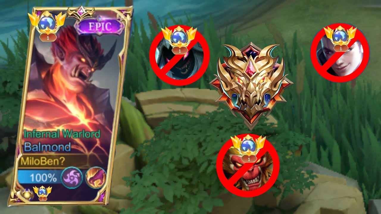 BALMOND HIGH SKILL VS 3 HERO OVER POWER IN RANK MYTHIC IMMORTAL ...