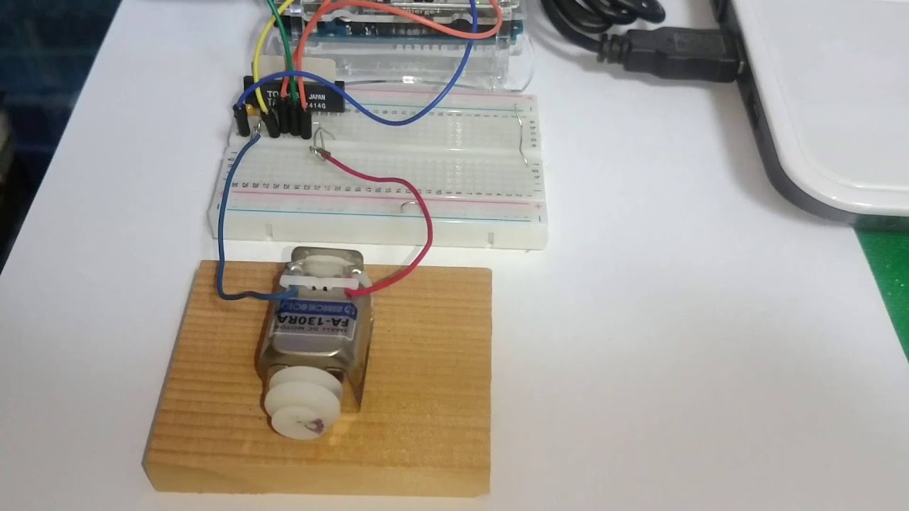 arduinoとモータードライバーTA7291PでDCモーターを動かす - YouTube