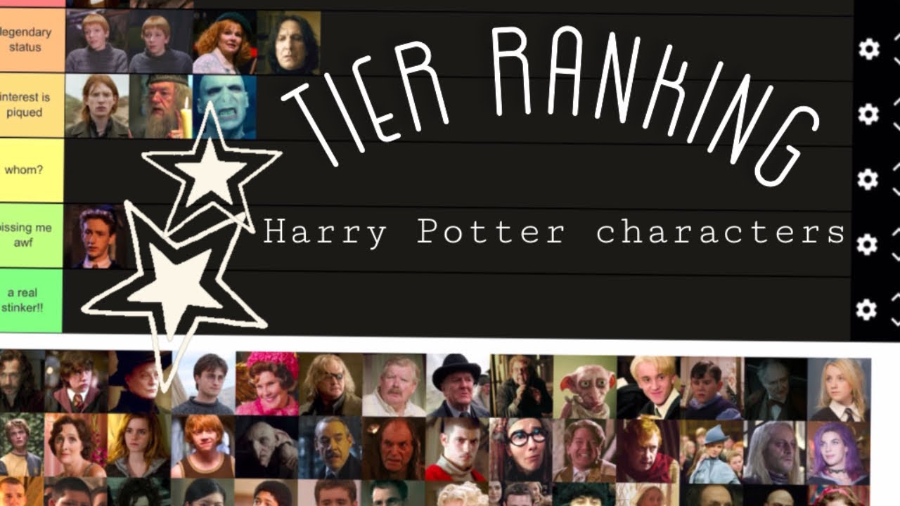 Tier ranking Harry Potter characters - YouTube