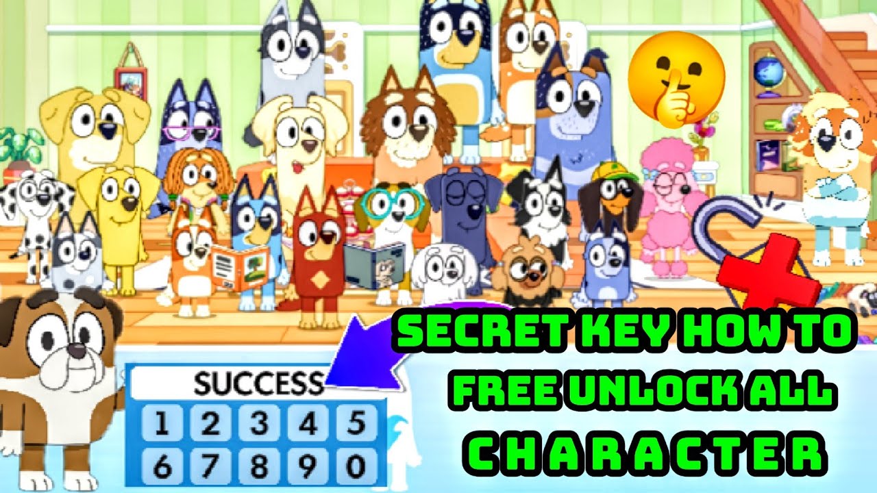 Bluey The Videogame Secret Key How To Free Unlock All Character Using ...