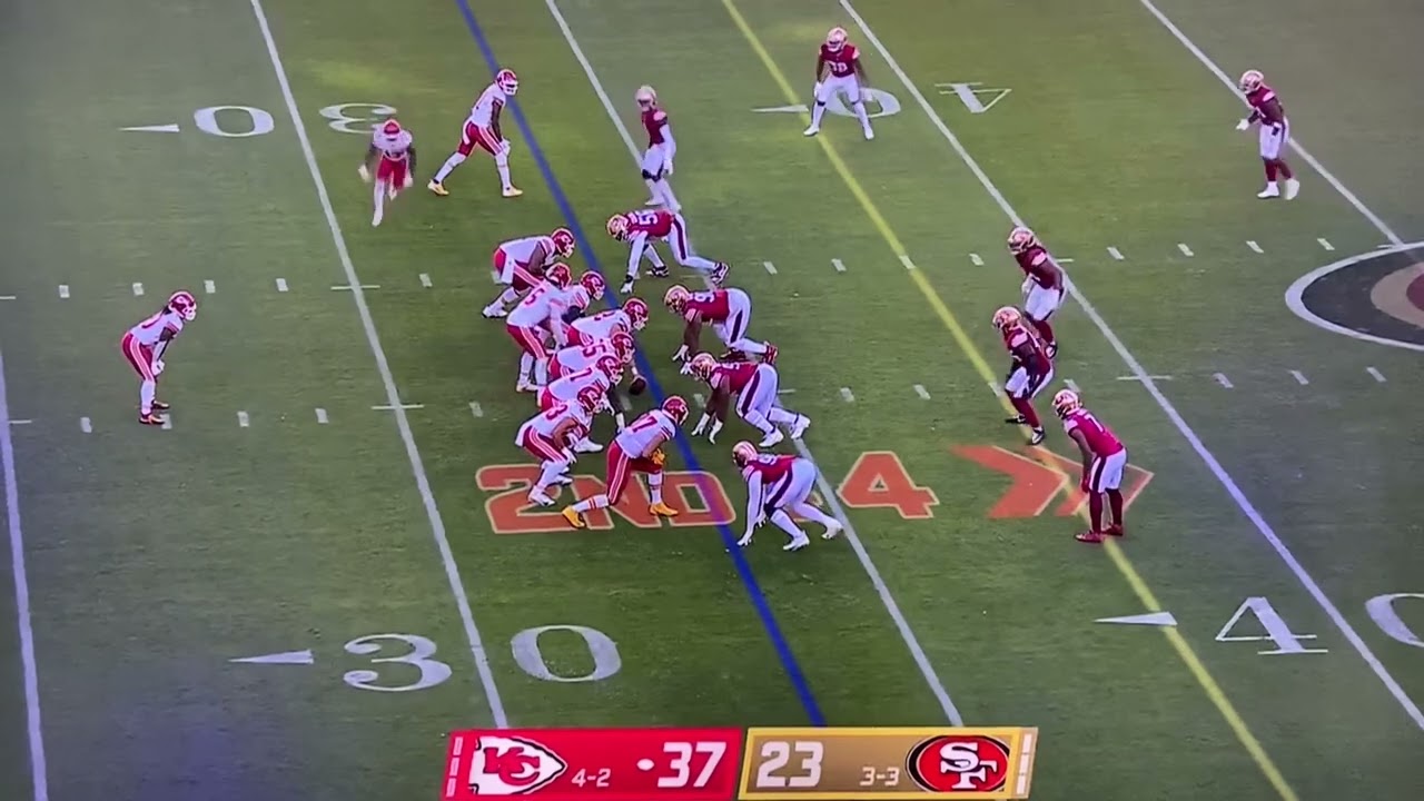 Isiah Pacheco Physical Run Kansas City Chiefs 10/23/22 vs San Francisco ...