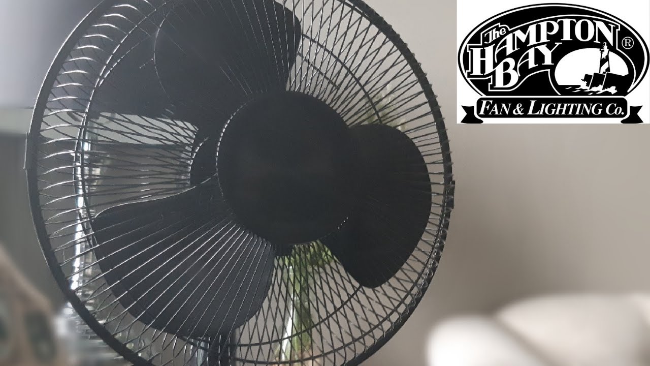 12" Hampton Bay FT30-8MB Desk Fan in Black - YouTube