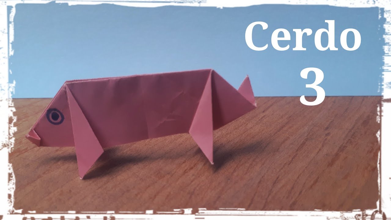Cerdo de Papel 3 - Origami - YouTube