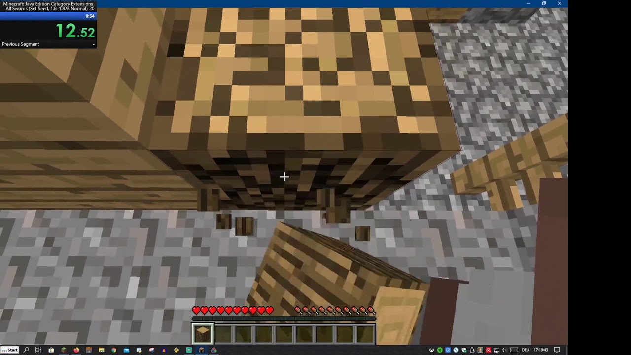 Minecraft all swords set seed structures speedrun 44.17 | Theredcuber ...