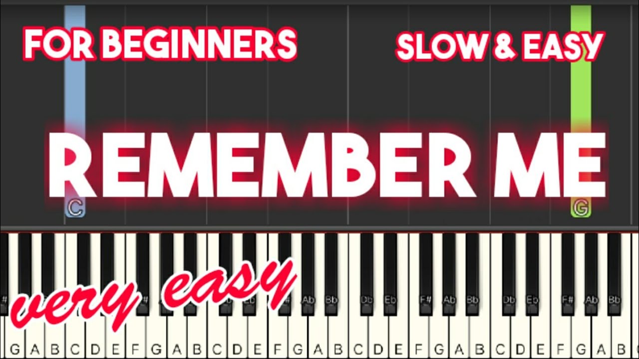 REMEMBER ME - RENZ VERANO | SLOW & EASY PIANO TUTORIAL - YouTube