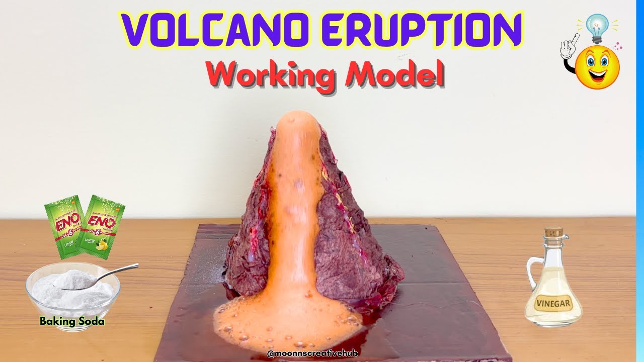 How to make volcano working model for science exhibition | Volcano ...