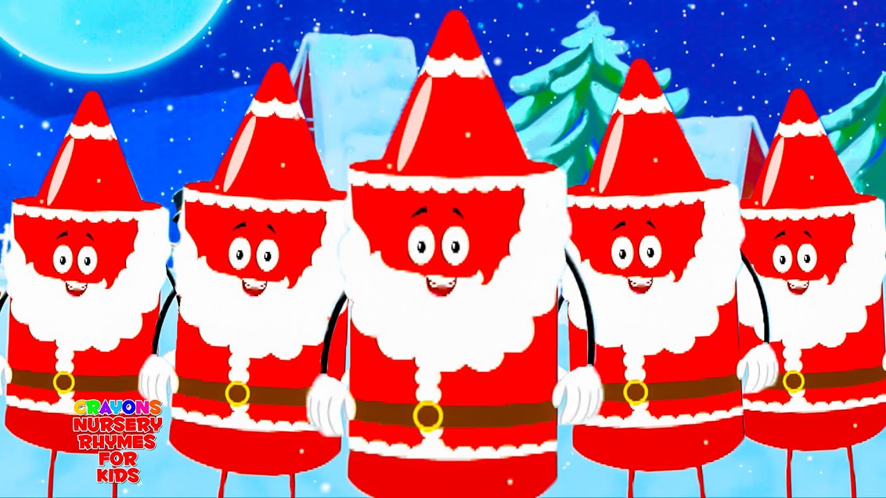 Five Fat Santa Christmas Videos And Rhymes For Toddlers by Crayons ...
