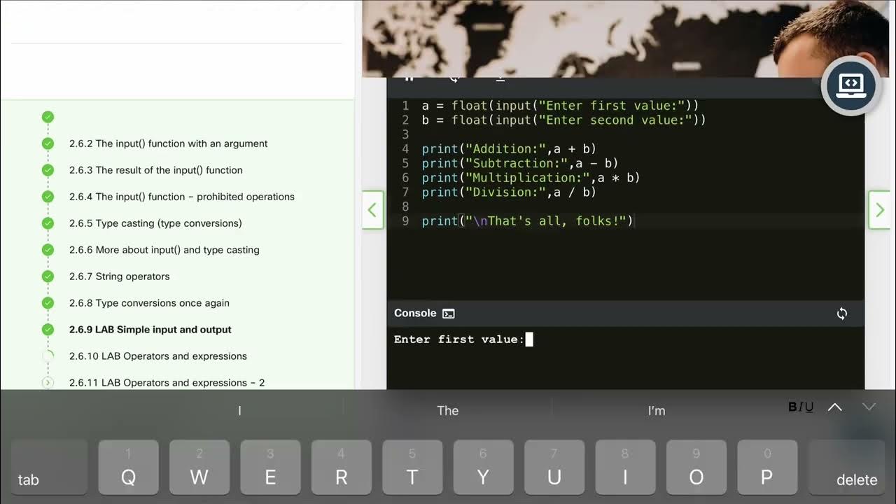 Cisco Python Essentials (I) Lesson 3: Operator, Input and Output Challenge 2 - YouTube