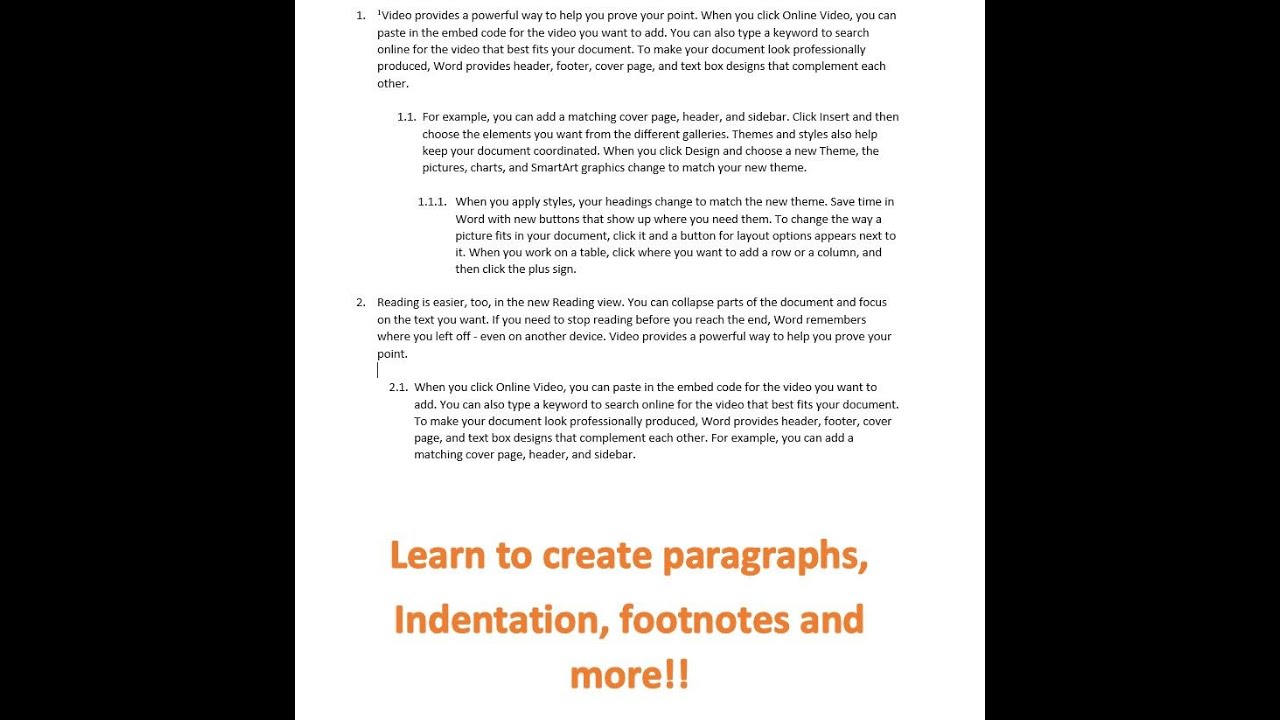 Advanced Word. Create a document for practice in seconds.Paragraph ...