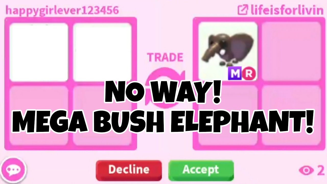 😱😛No Way! I GOT *NEW* SUPER CUTE MEGA NEON BUSH ELEPHANT In Adopt Me+ ...