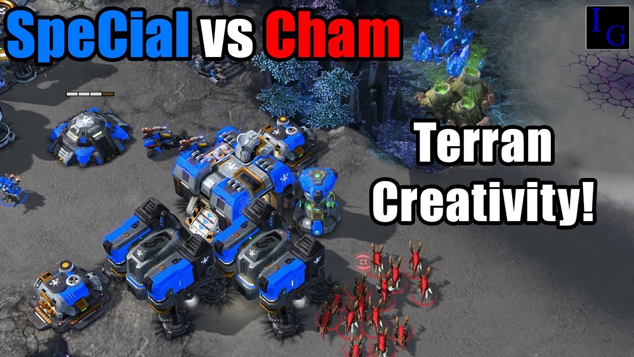 StarCraft 2: The Most CREATIVE Terran Wall! - SpeCial vs Cham | SC2 ...