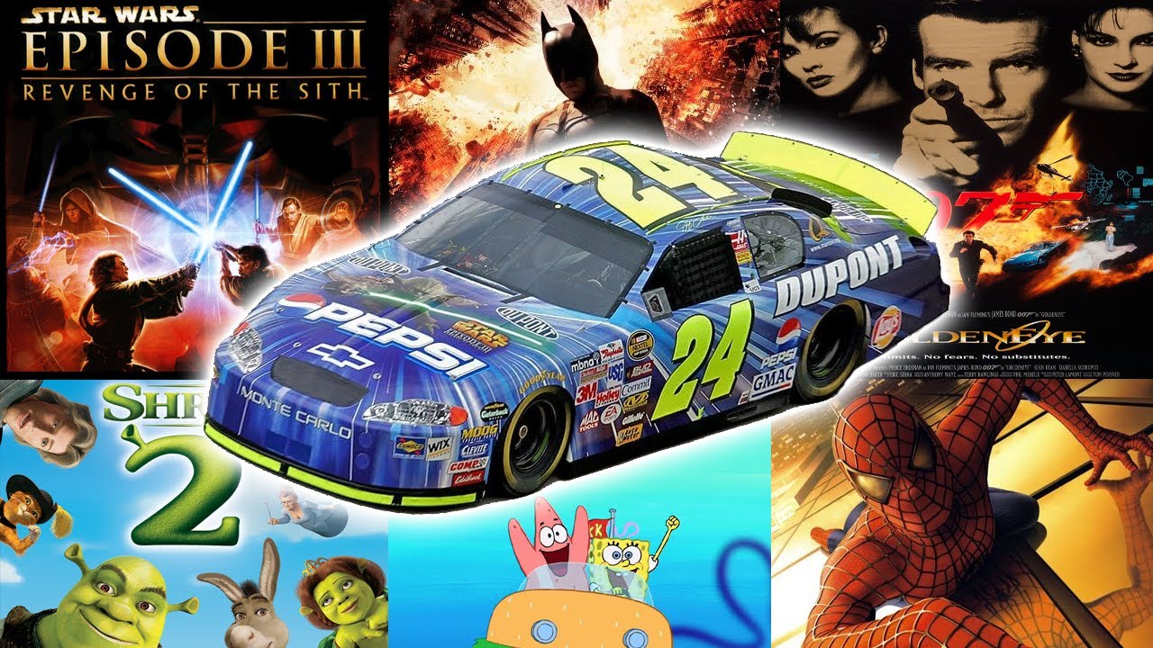 The History of NASCAR Movie Sponsorships - YouTube