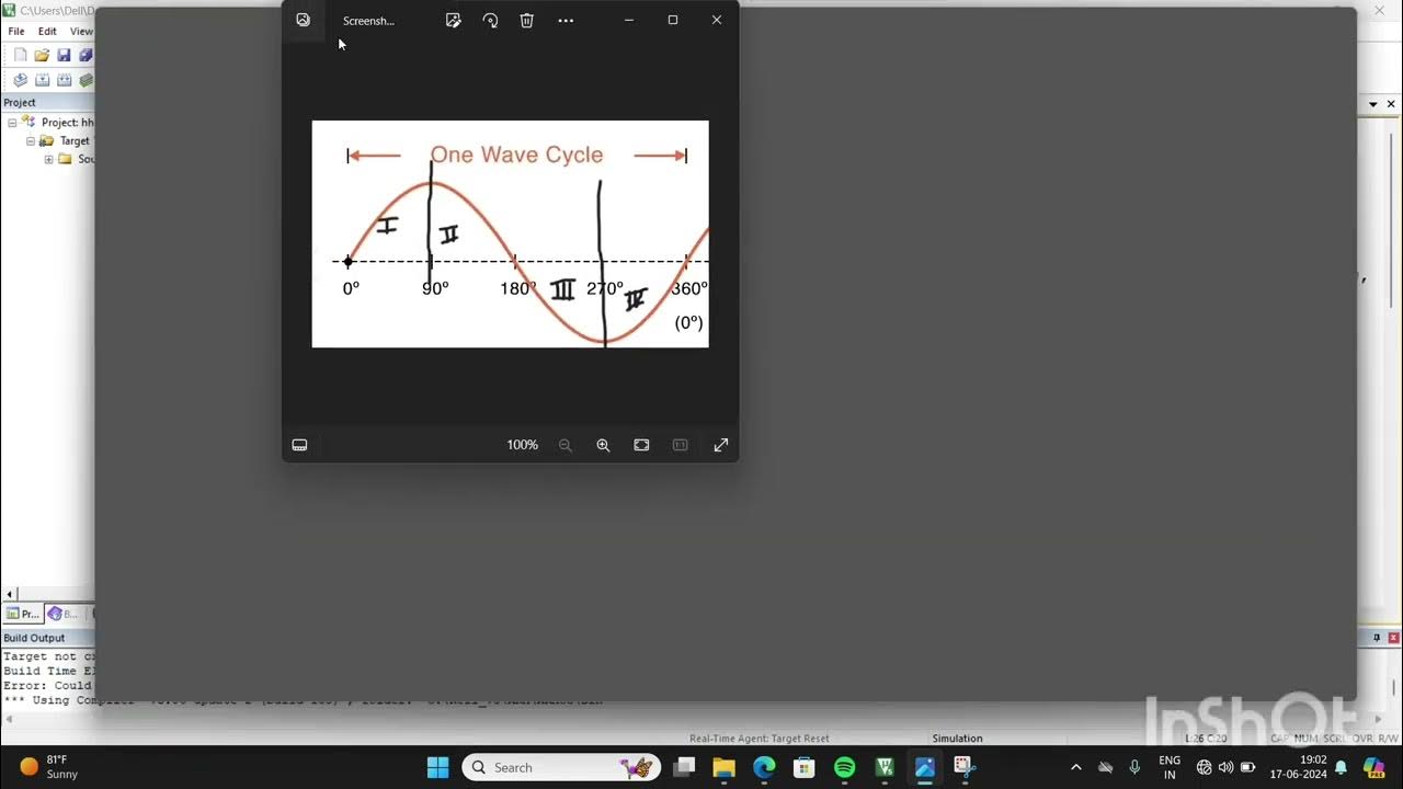 Embedded c program for generating sine wave by storing a quarter wave - YouTube