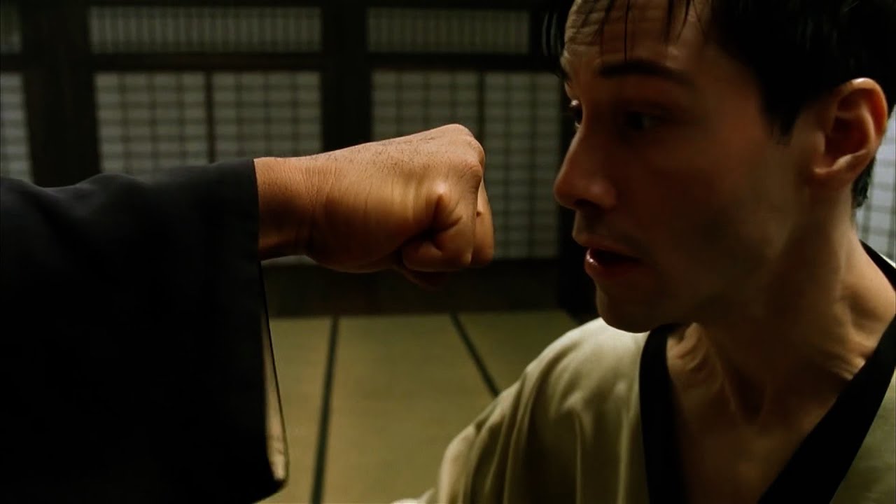 The Matrix (1999) | Neo vs Morpheus fight - YouTube