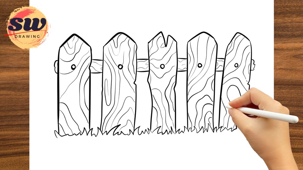 How to Draw Fence - YouTube