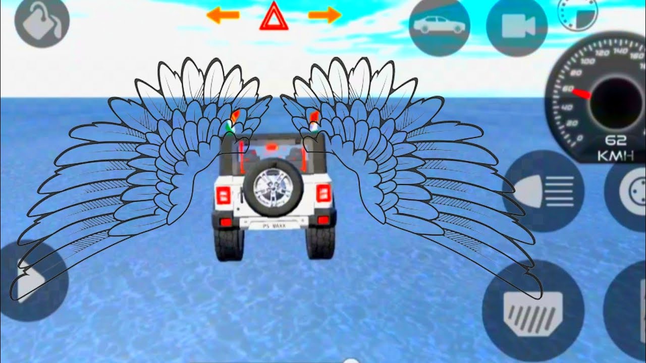 Mahindra Thar ko uda Diya hawa me 😱 Indian car simulator 3d game - YouTube
