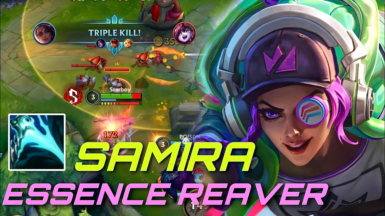 WILD RIFT SAMIRA ESSENCE REAVER NEW BUILD? (TRIPLE KILL) - YouTube