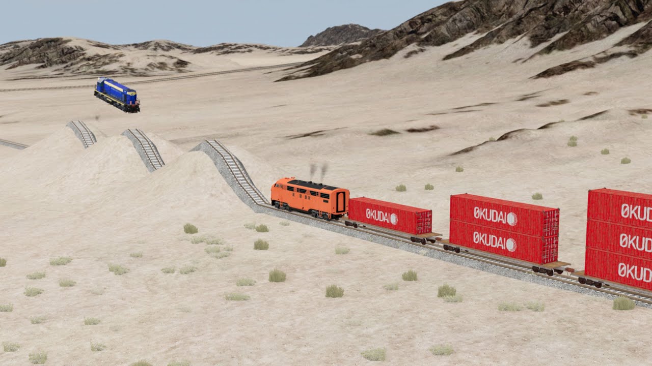 BeamNG.Drive - Trains vs Switchback Railway Crashes 2 | BeamNG High ...