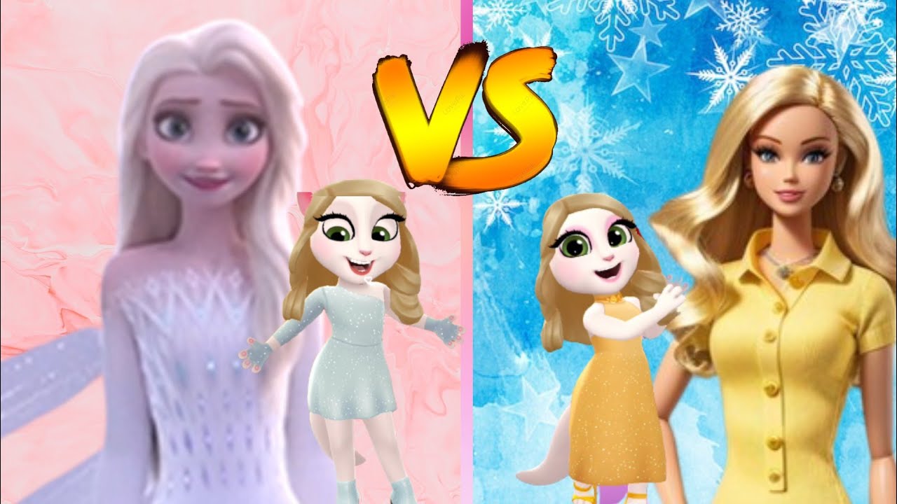 My Talking Angela 2 || Frozen Vs Barbie😊😊Cosplay|| - YouTube