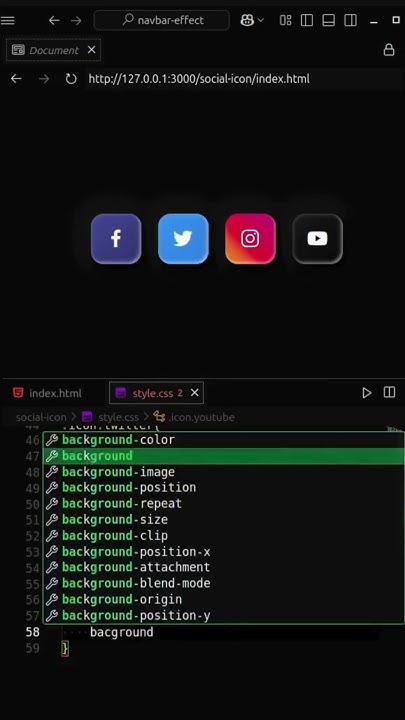 Stunning 3D Social Icons with Pure CSS Hover Glow 🌟 || HTML || CSS || @Coding__Track - YouTube