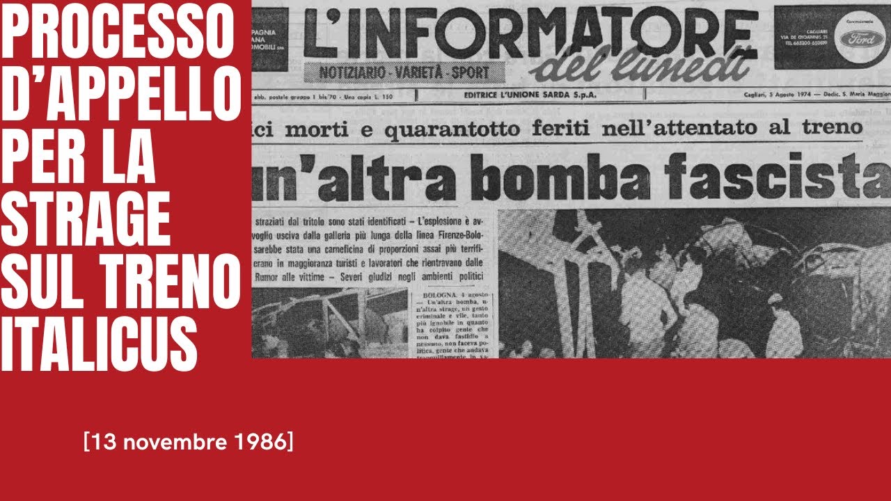 Disonore allo stragista Mario Tuti. Processo d'Appello Italicus, depone ...