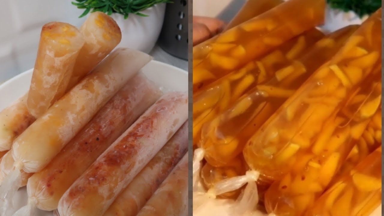 ide jualan : es lilin rujak mangga || pedas, asam, manis - YouTube