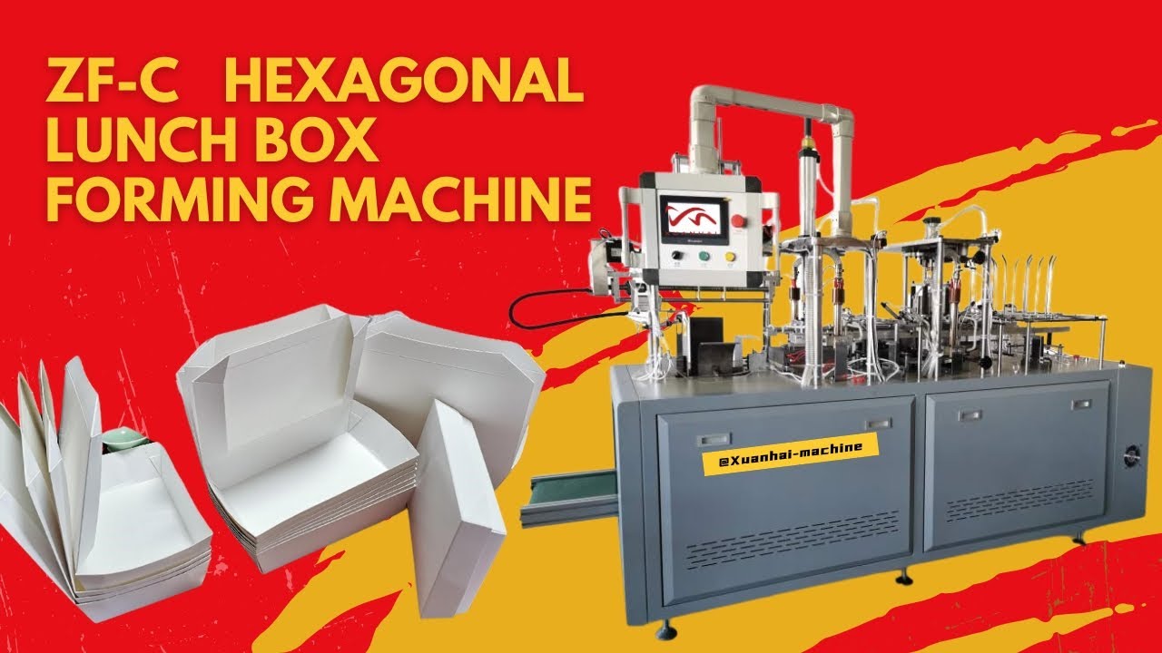 Disposable Cardboard Paper Lunch Box Making Machine Paper Food Tray ...