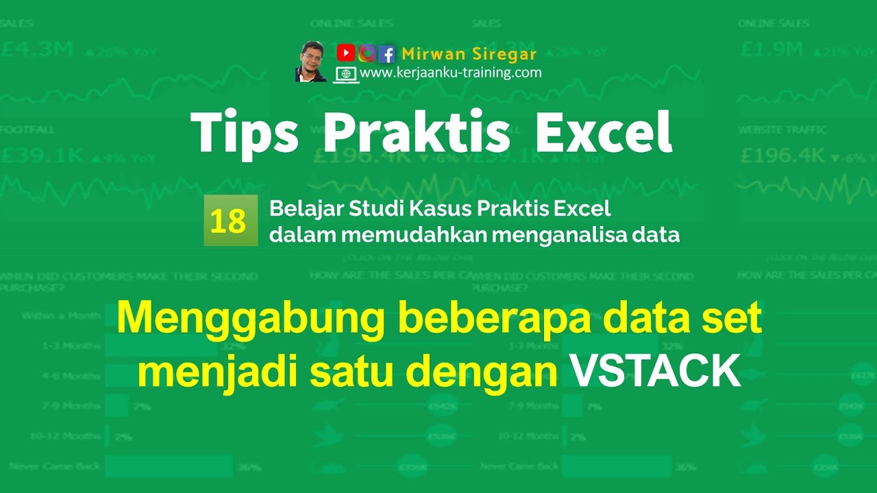 Menggabung beberapa data set menjadi satu di Excel dengan VSTACK - YouTube