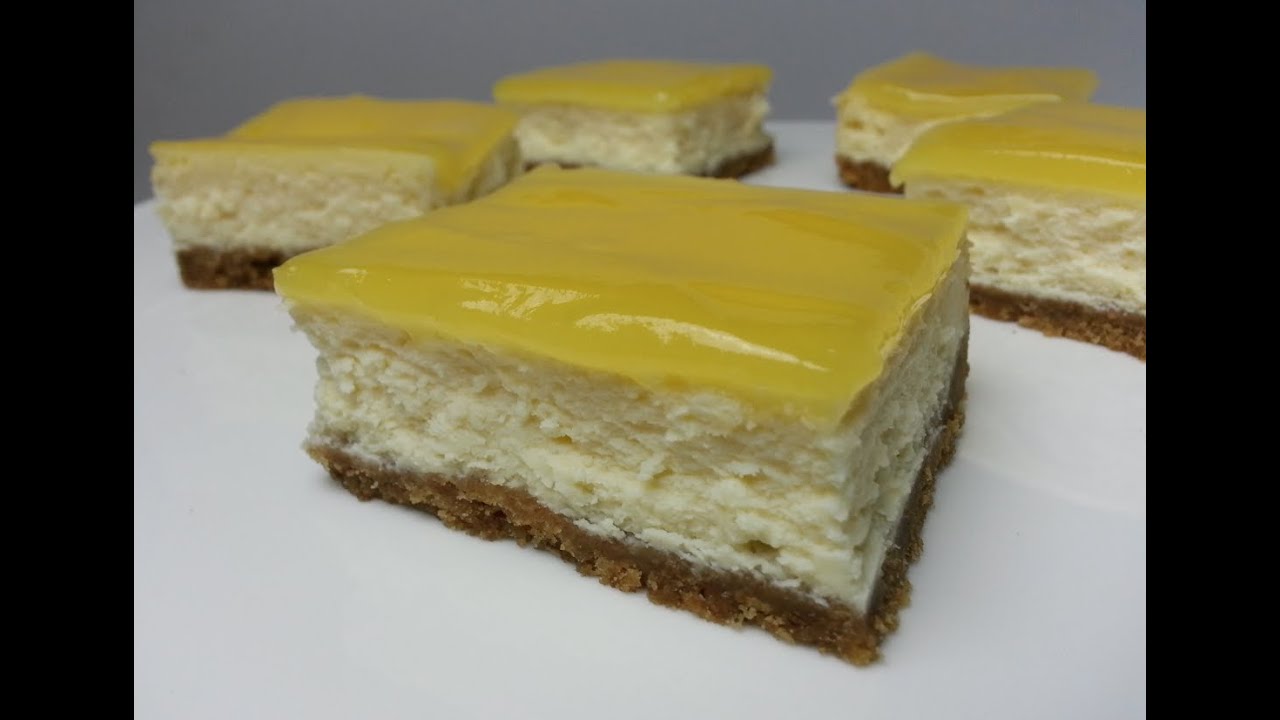HOW TO MAKE A LEMON CHEESECAKE SLICE - YouTube