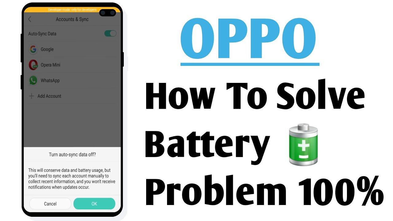 OPPO How To Solve Battery 🔋 Problem 100% ! Battery Problem Fix in OPPO ...