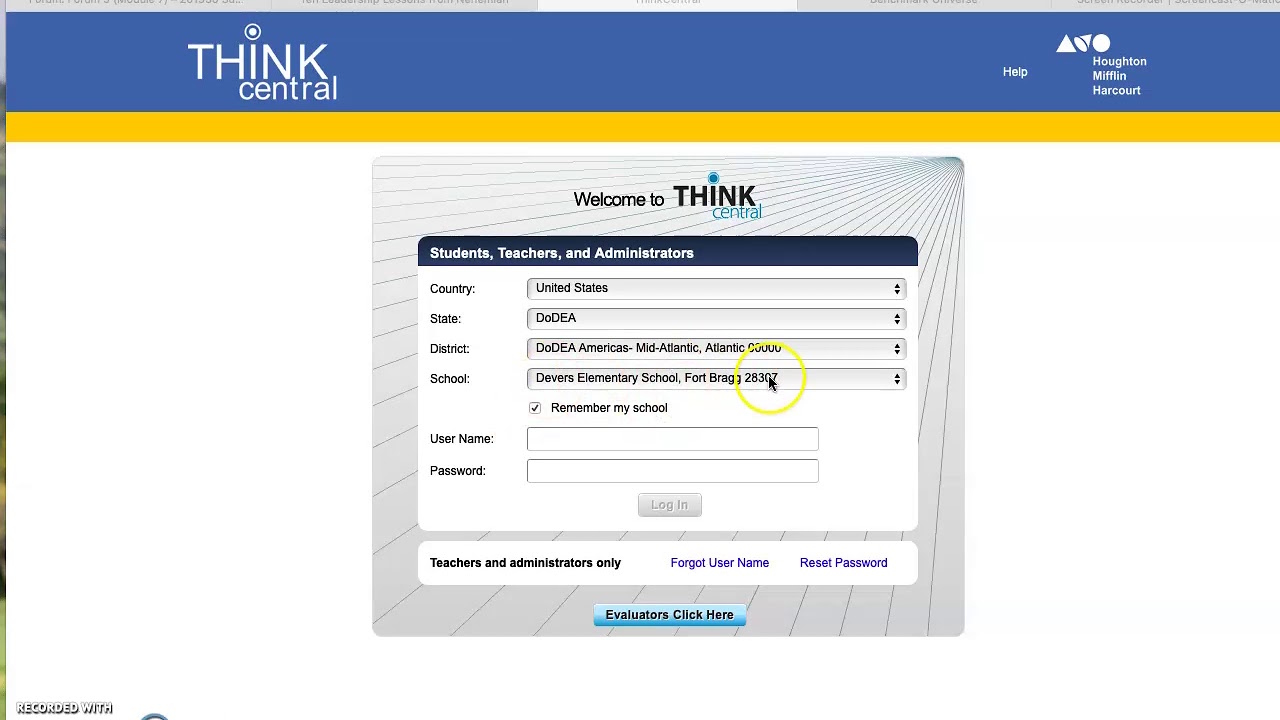 logging into think central - YouTube