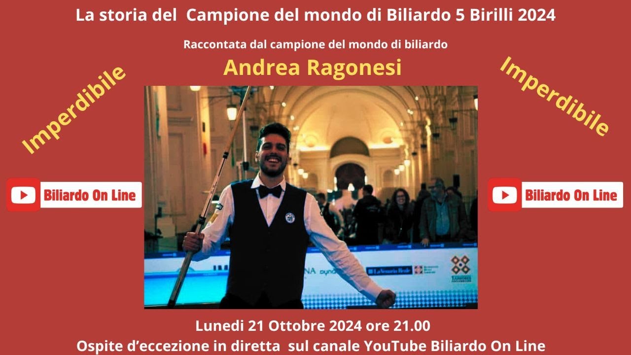 La storia di Andrea Ragonesi Campione del mondo di Biliardo 5 Birilli ...