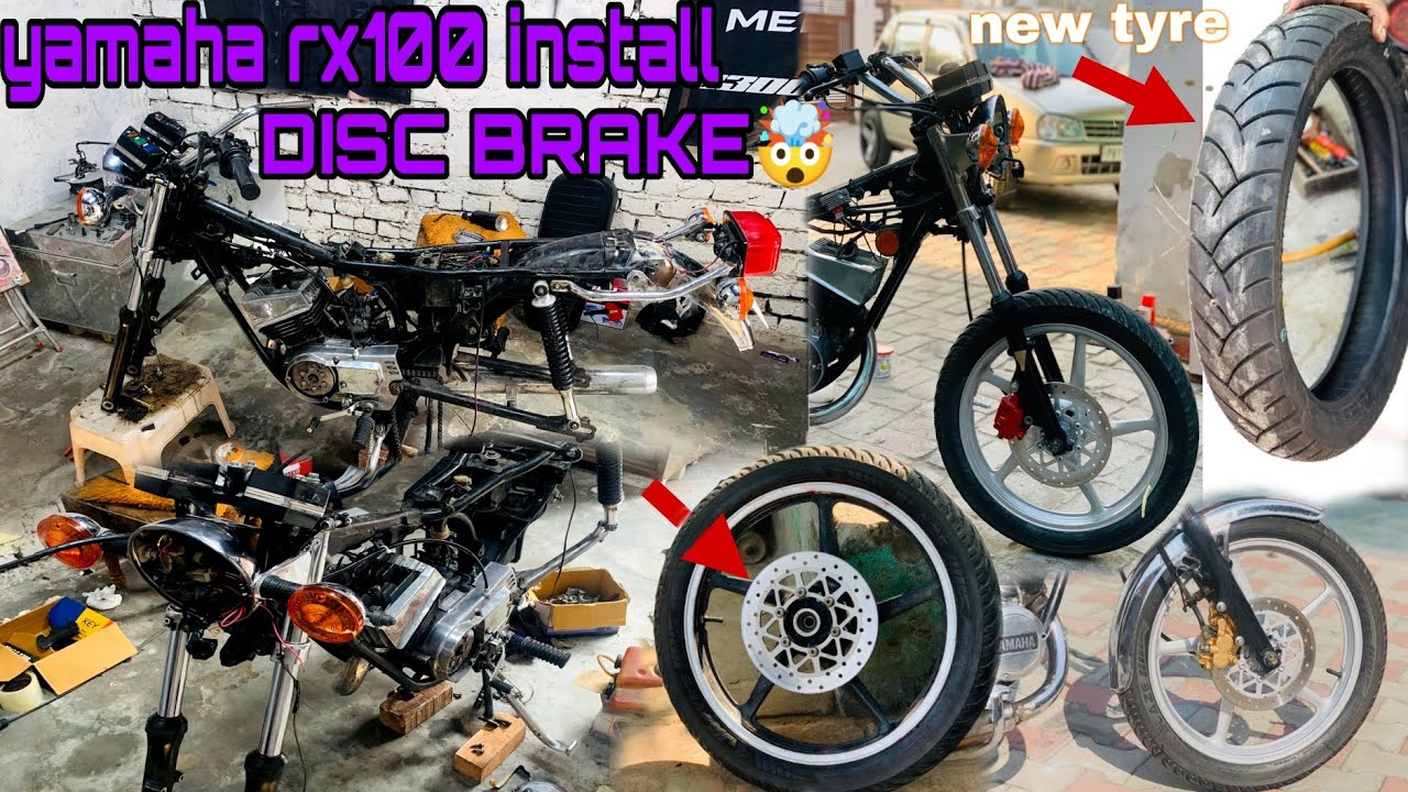 YAMAHA RX100 INSTALL DISC BRAKE 🤯 ||| - YouTube