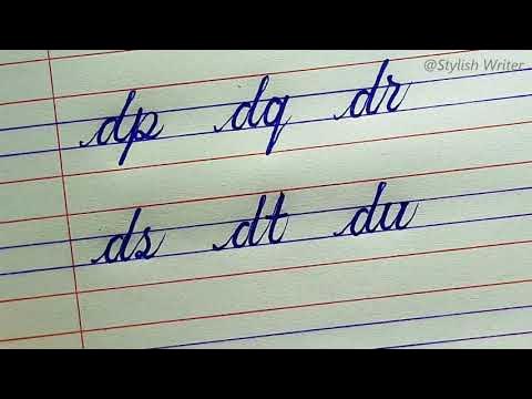 How to learn for joining cursive alphabets "da-dz" | Step by step ...
