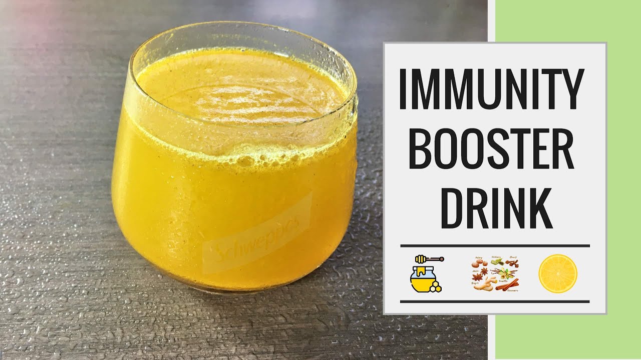 Natural Homemade Golden Immunity Booster Drink - YouTube