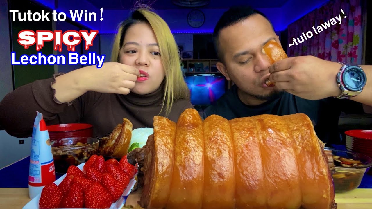 SABOG BATOK SPICY LECHON BELLY MUKBNG - YouTube