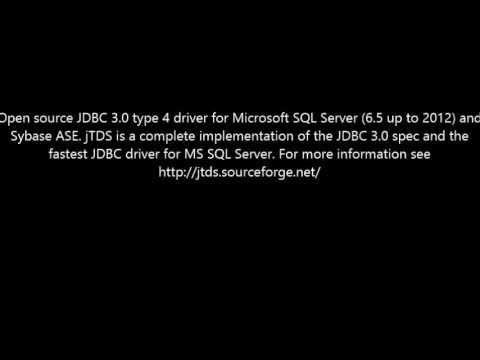Download jTDS SQL Server And Sybase JDBC Driver Here! Software - YouTube