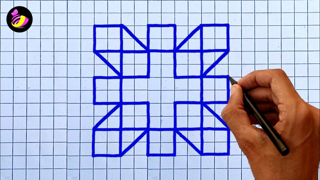 How to draw 3d pattern | Optical illusion drawing easy step by step ...