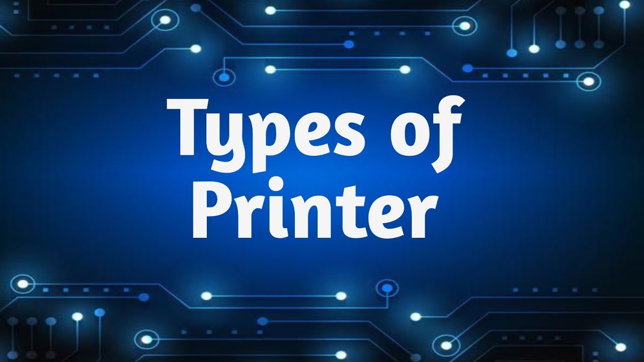Printer | Types of Printer | Ugc Net | Computer | ICT | - YouTube