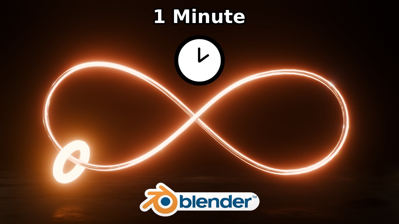 Neon Ring Infinity Loop - Follow Path Constraint - 1 min | Blender 4.0 ...